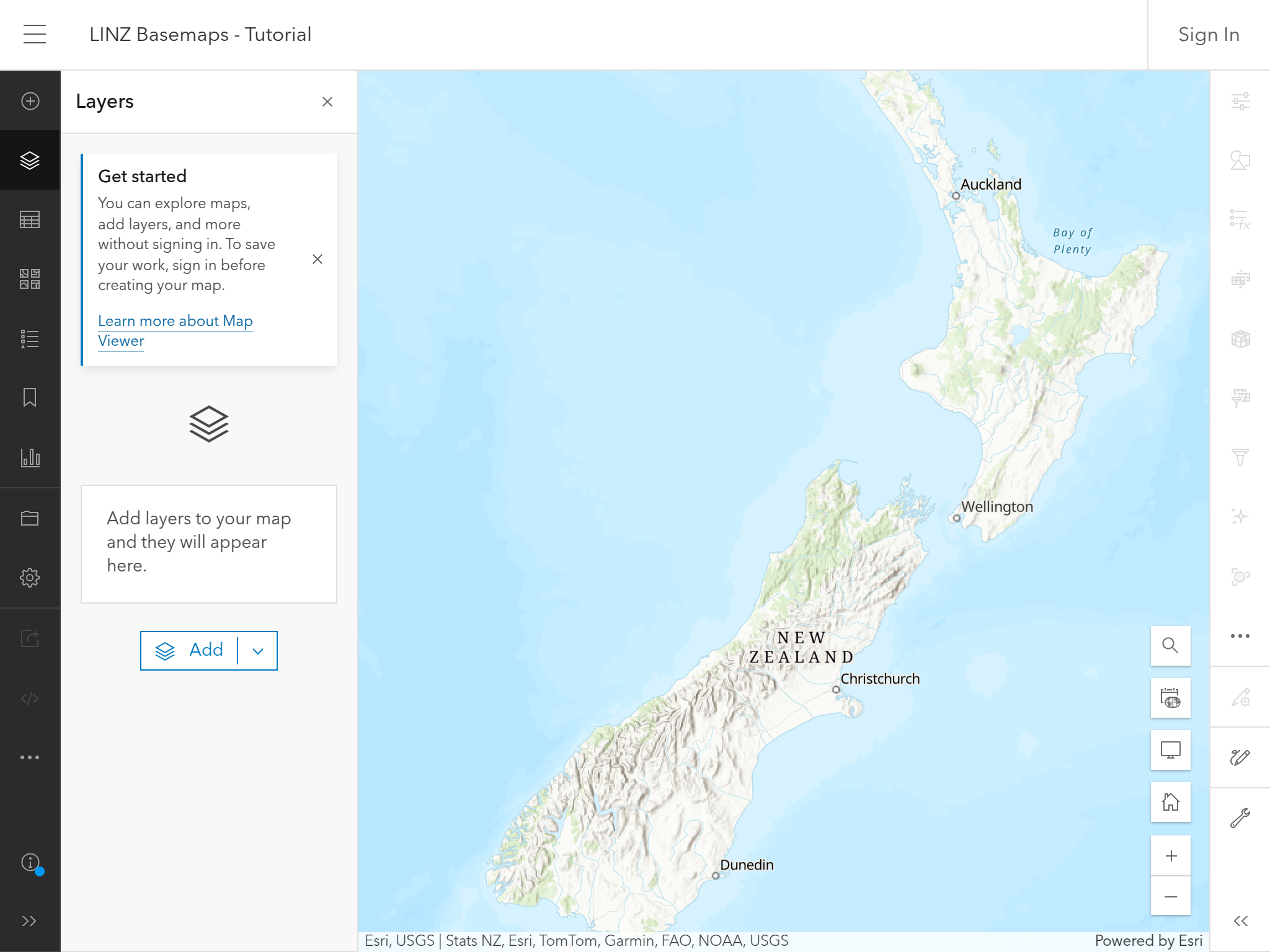 How to add LINZ Aerial Imagery Basemaps to ArcGIS Online - LINZ Basemaps